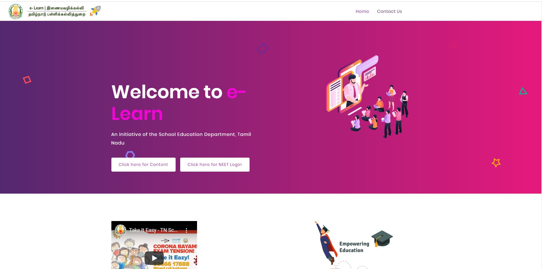 Tamil Nadu School Education launches e-learning website – InfotechTamil