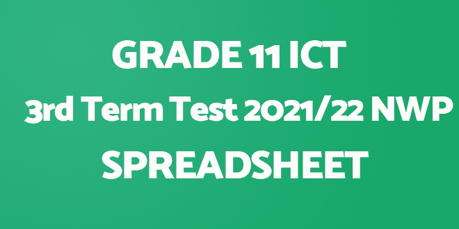Ol Ict 3rd Term Test 202122 Nwp Spreadsheet Infotechtamil 1890